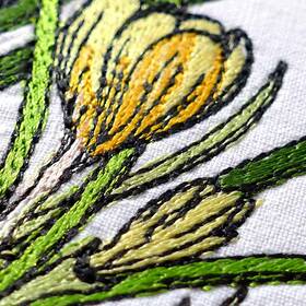 Embroidery design wild crocus - spring greetings from garden